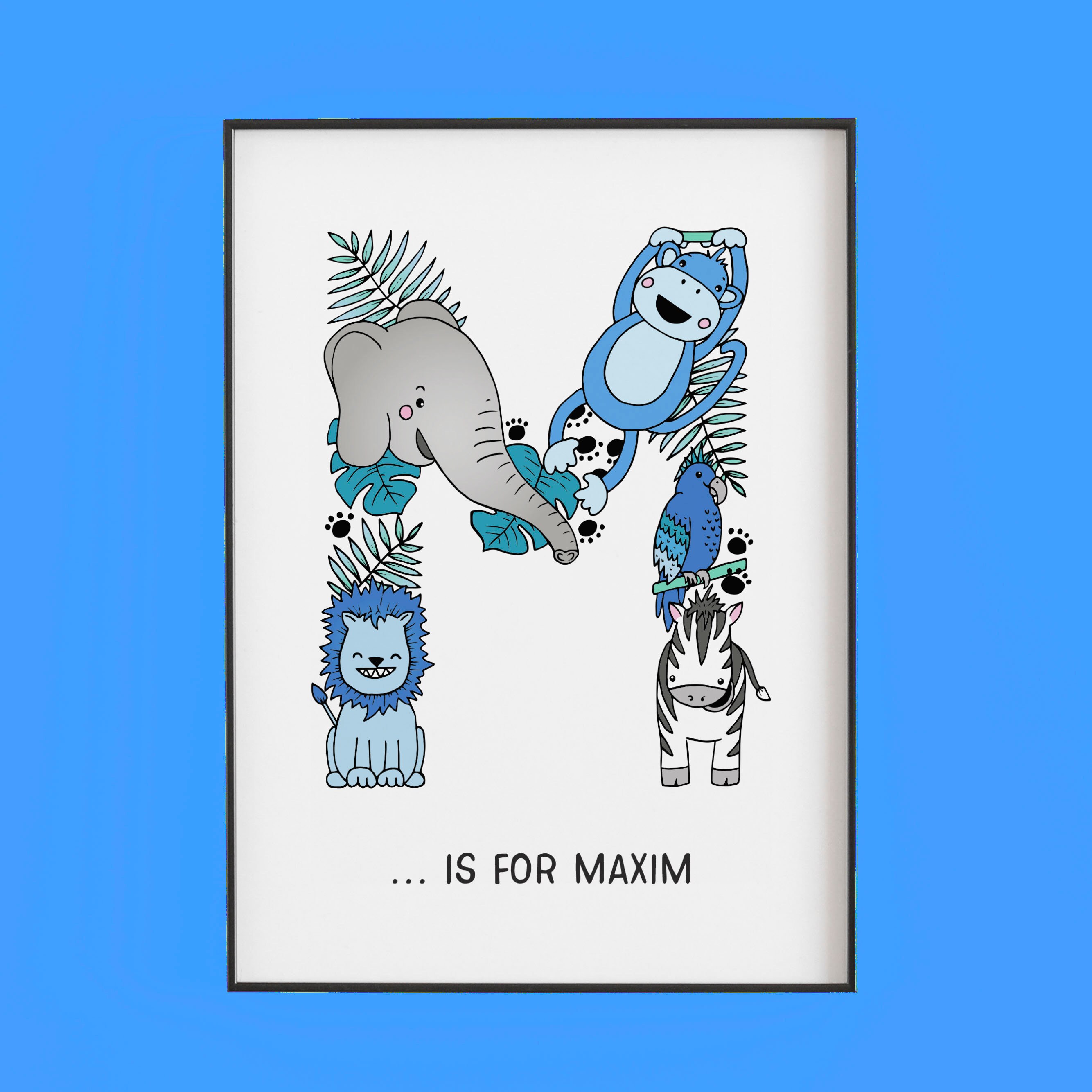 WILD THING Bespoke Letter Illustration A4 A3 A2 Print - Etsy