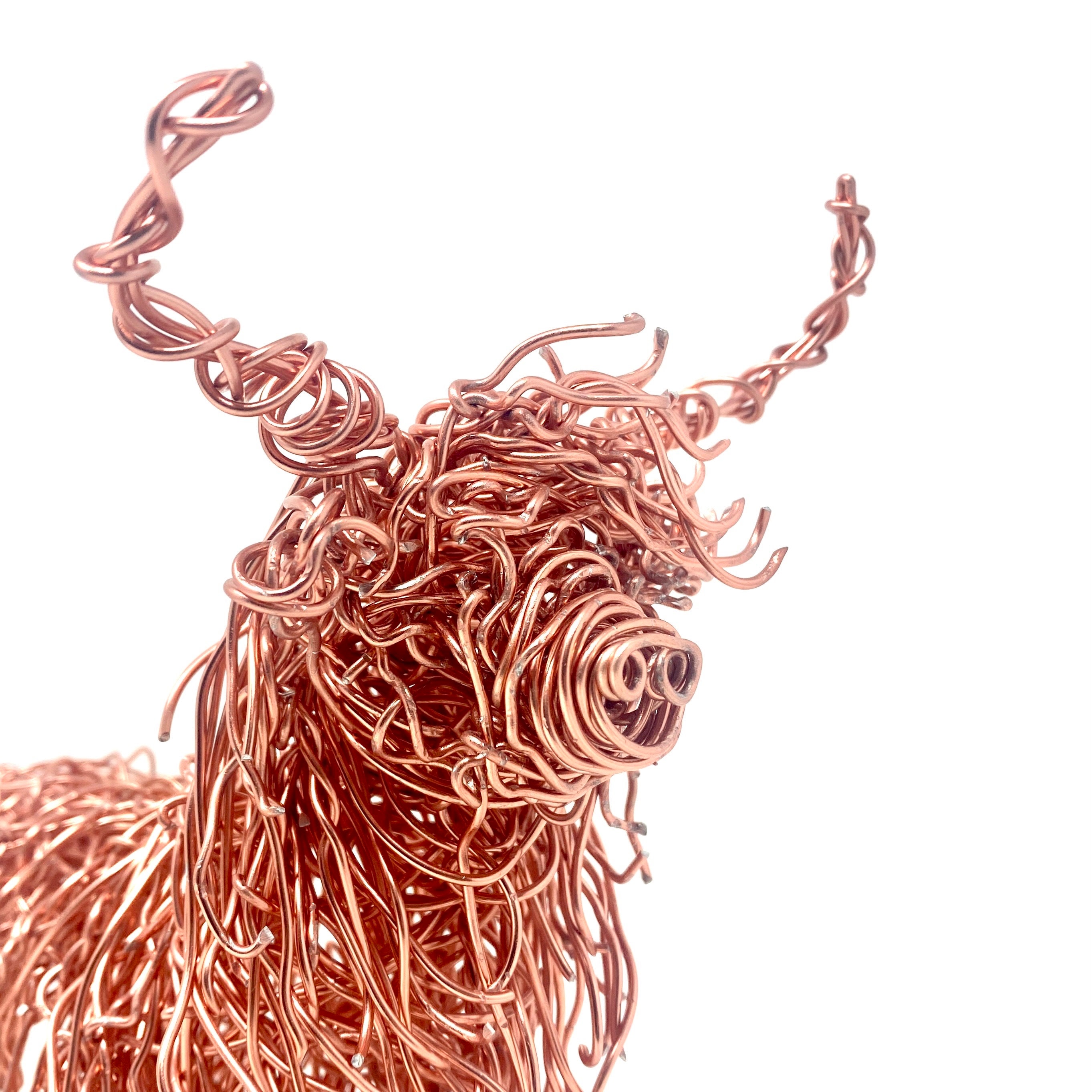 Copper Wire Highland Cow Sculpture by Griggsy - Etsy