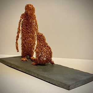 Copper Wire Penguin & Chick Sculpture - Etsy