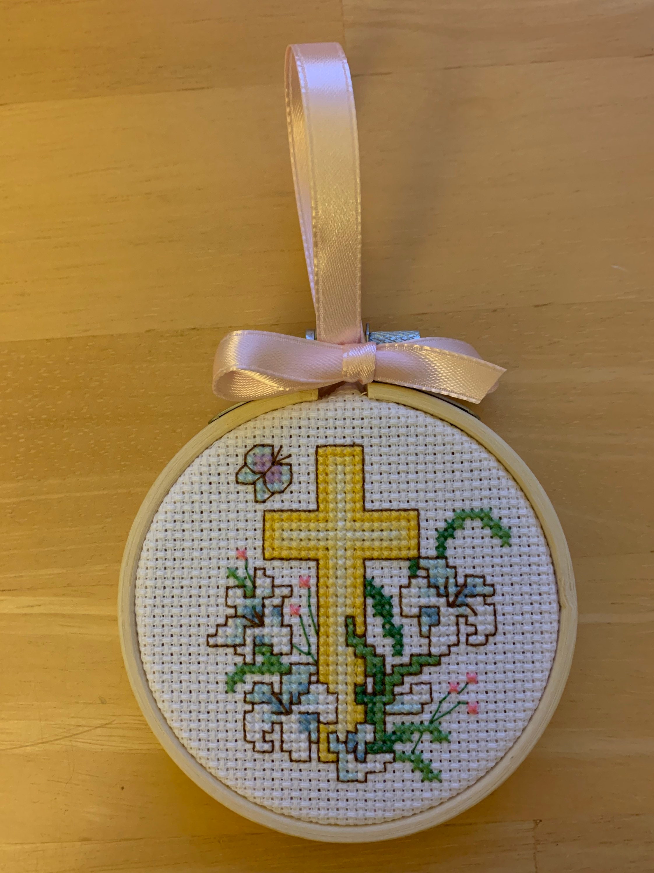 Springtime Easter Ornament Finished Handmade Counted Cross Stitch - Etsy