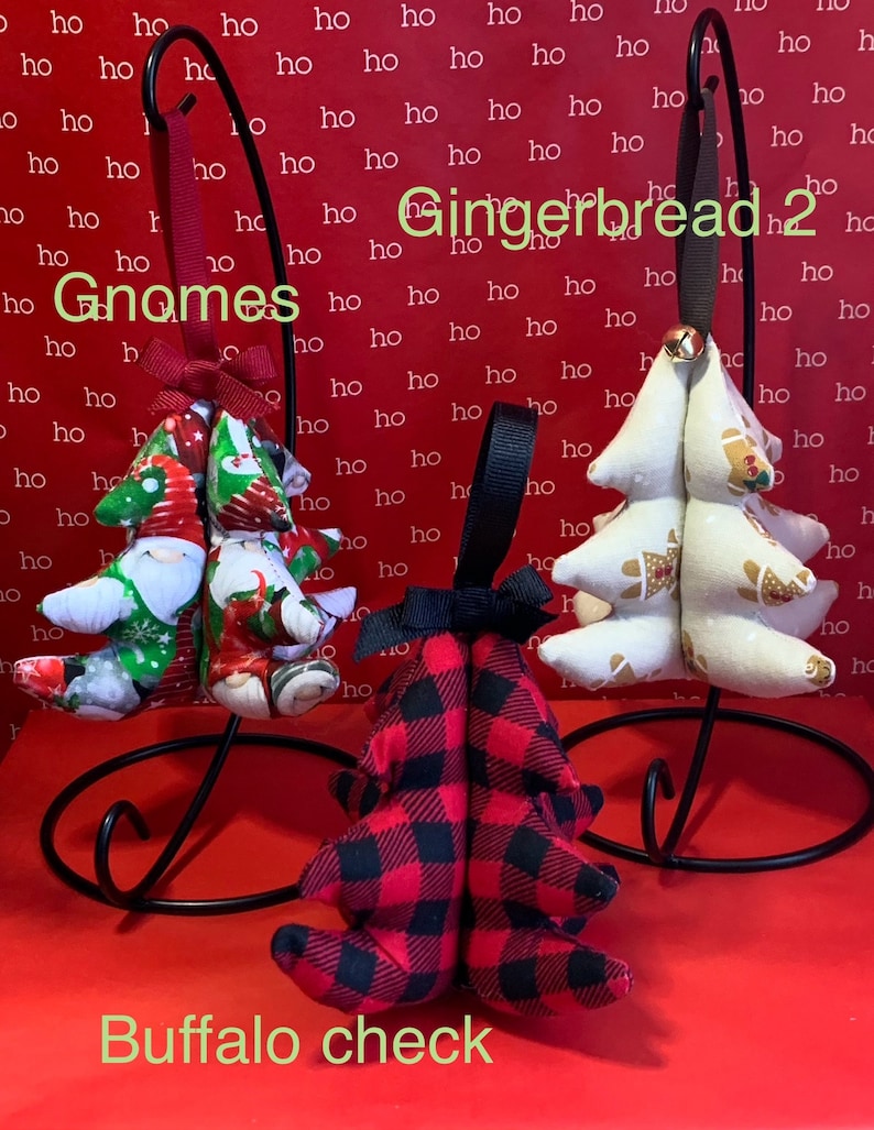 Mini Stuffed Christmas Tree 4 Inch 3D Fabric Ornament - Etsy