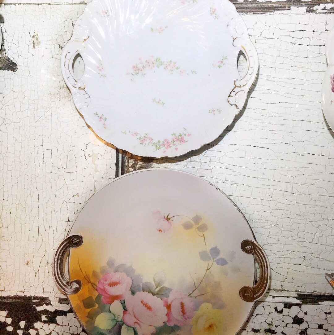 Vintage Double Handled Cake Serving Plate - Etsy