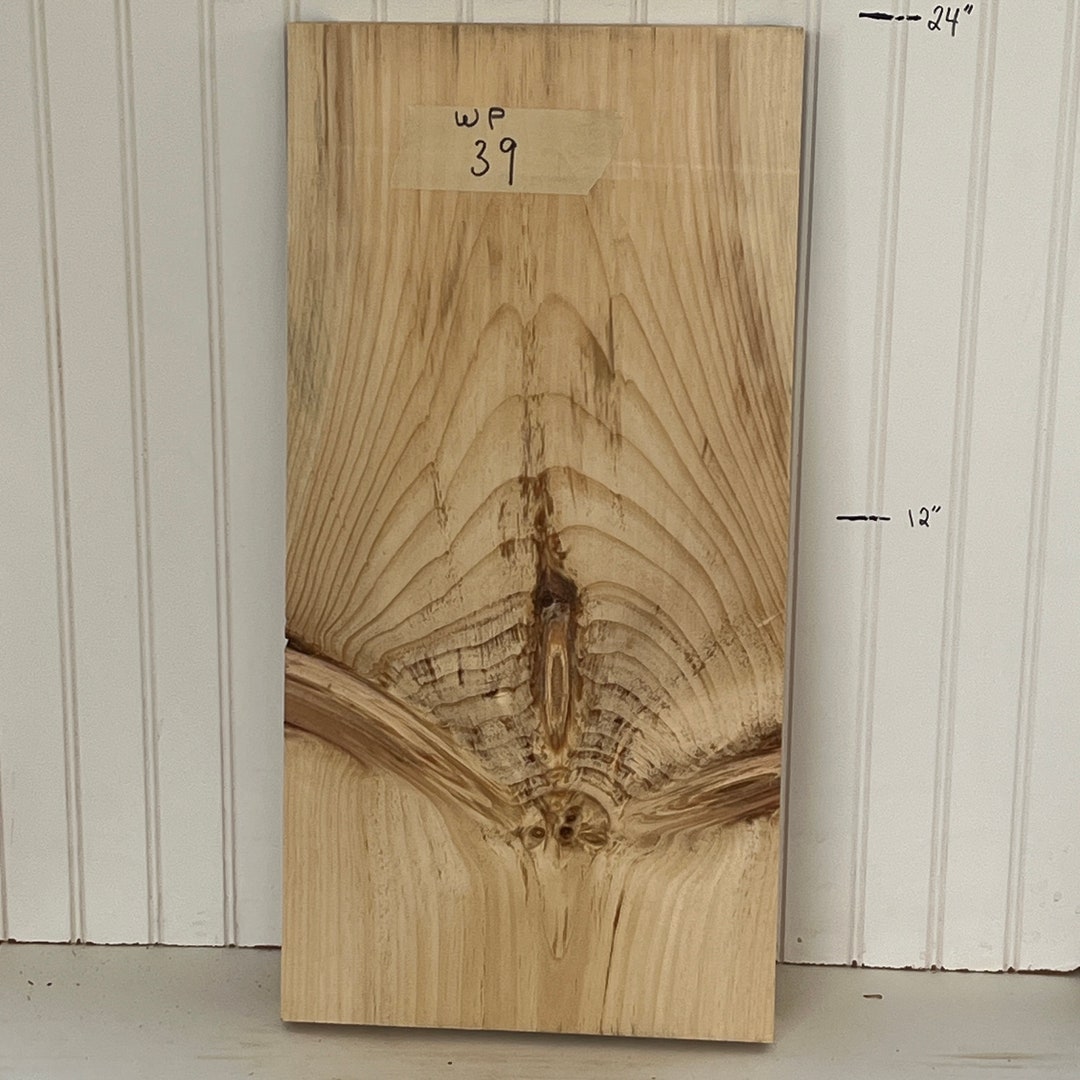 Thick Knotty White Pine Slab, White Pine Lumber, Kiln Dried Natural ...