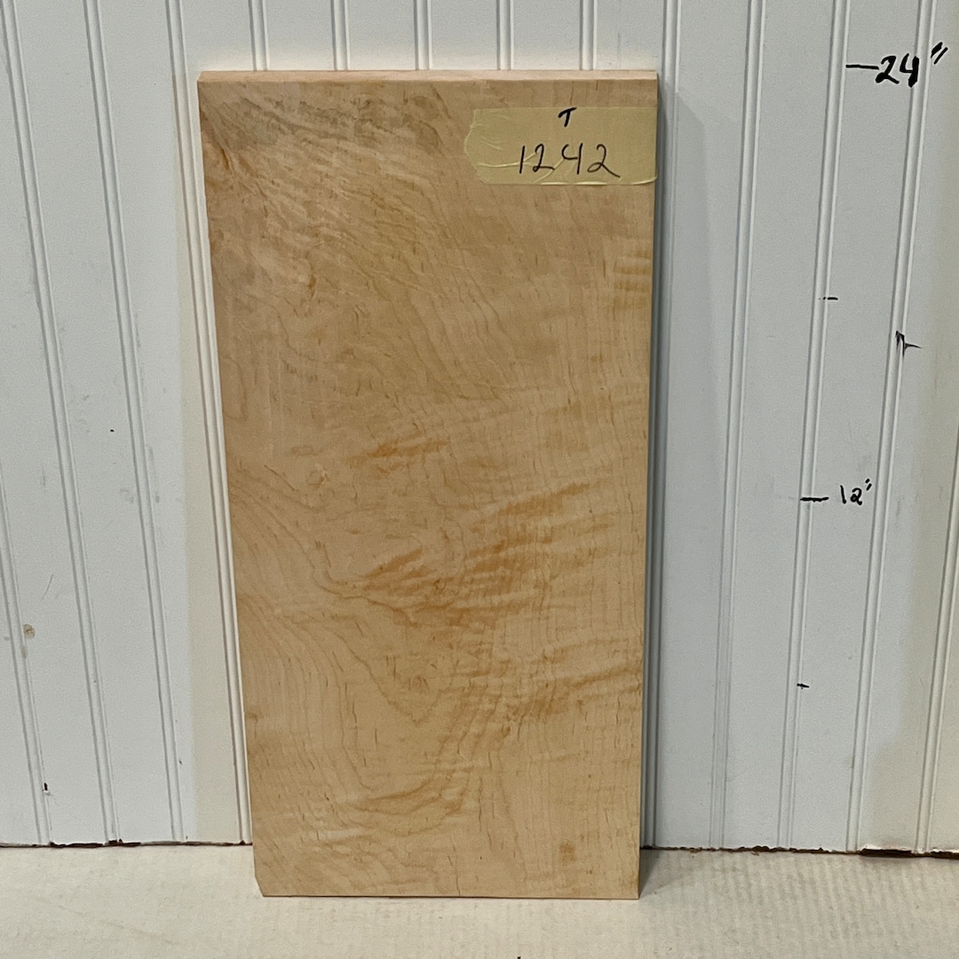 Wide Tiger Maple Wood Board, Maple Lumber Plank, Kiln Dried Unfinished ...