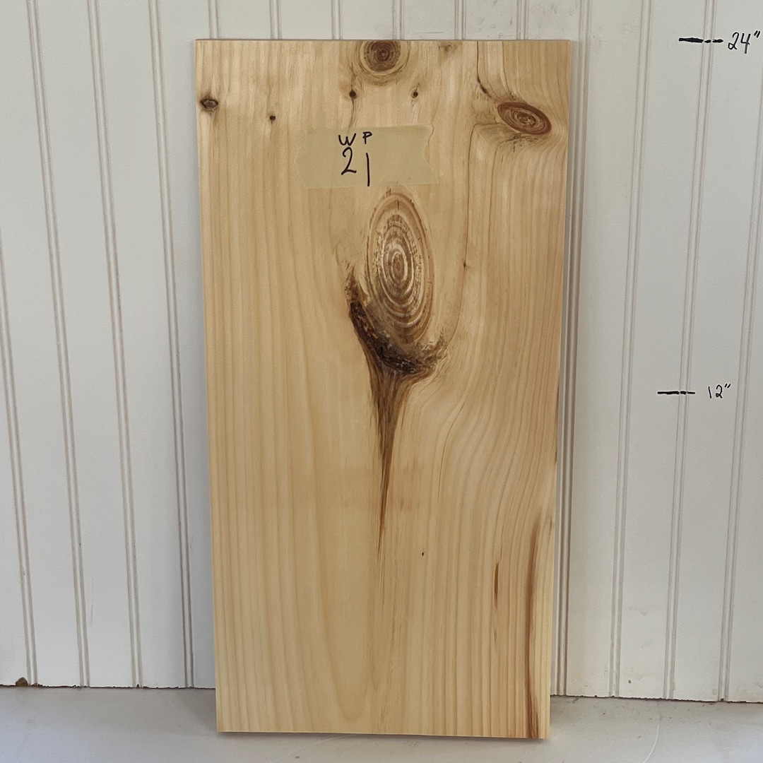 Wide Knotty White Pine Slab, White Pine Lumber, Kiln Dried Natural Wood ...