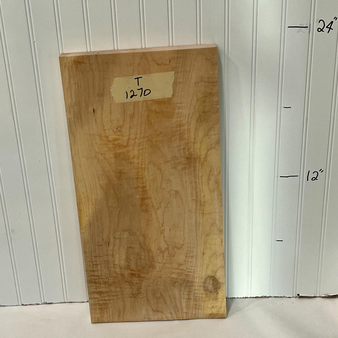 Wide Tiger Maple Wood Board, Maple Lumber Plank, Kiln Dried Unfinished ...