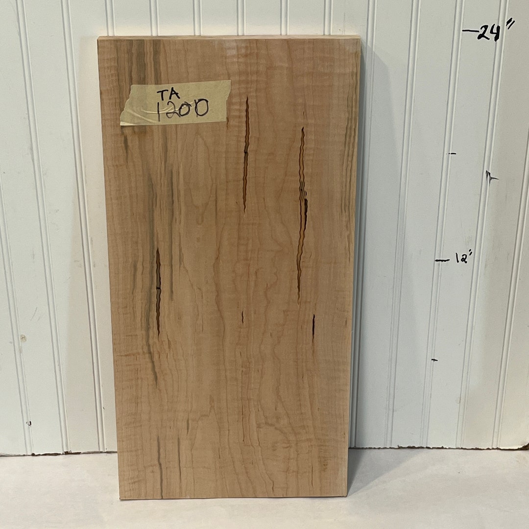 Wide Tiger Maple Wood Board, Wood Slab, Maple Lumber, Unfinished Wood ...