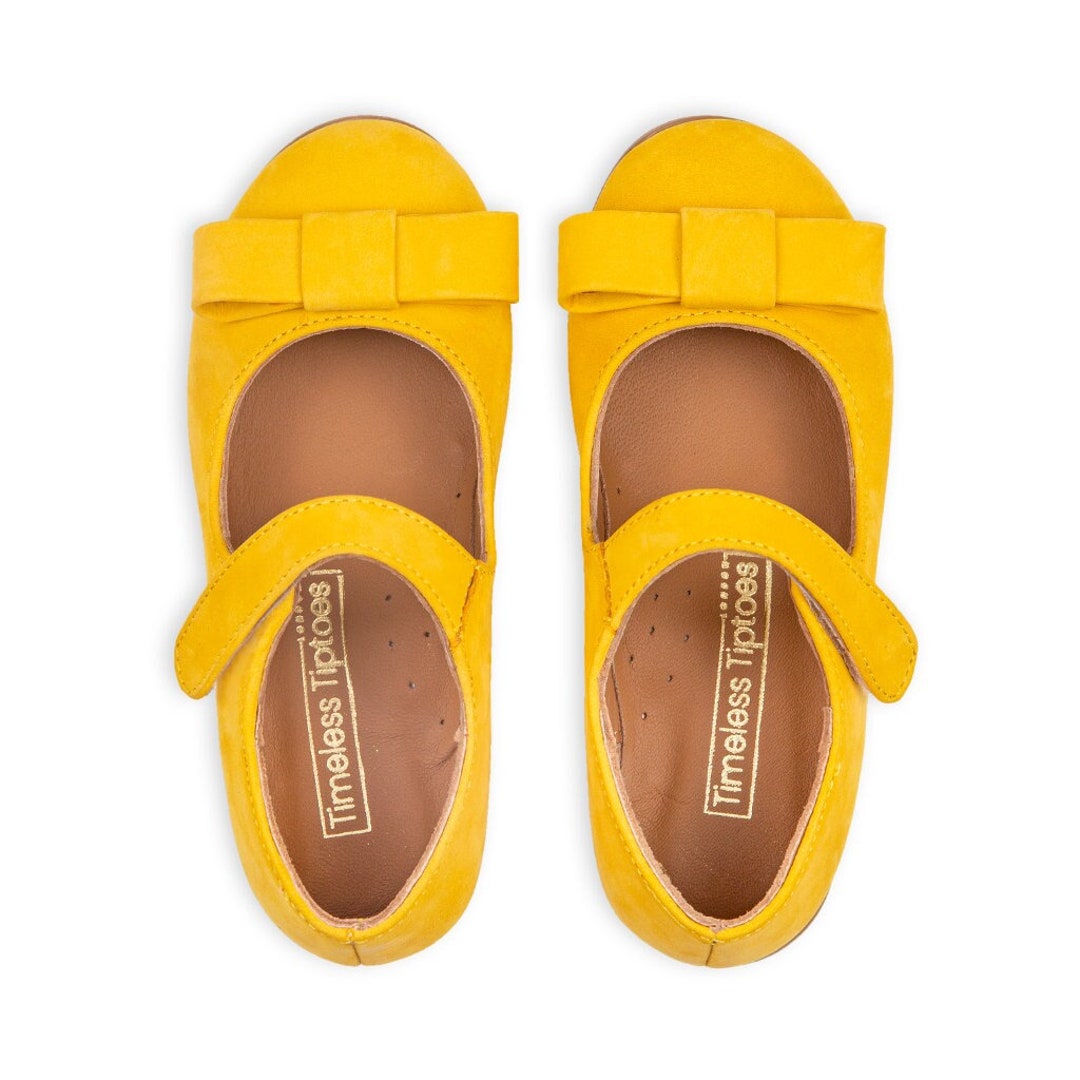 Yellow Flower Girl Shoes Yellow Girl Shoes Yellow Toddler Girls Shoes ...
