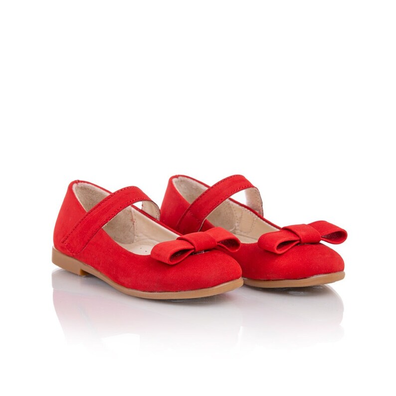 Red Velvet Mary Jane Shoes - Girls Handmade Nubuck Leather Flower Girl ...