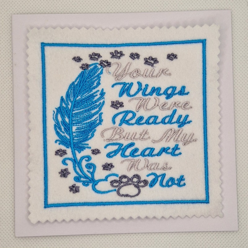 Embroidered Notecard - Etsy
