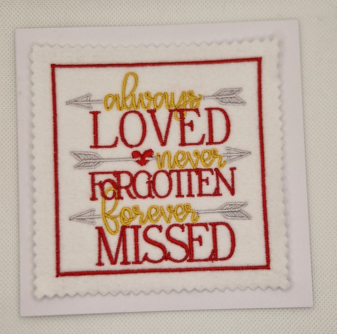 Embroidered Sympathy Card - Etsy