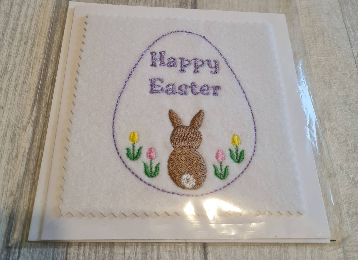 Embroidered easter bunny card Holiday & Seasonal Cards Paper & Party ...
