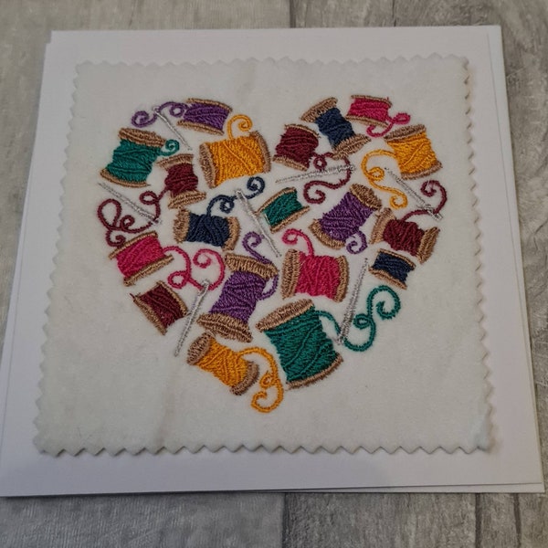 Embroidered Heart - Etsy