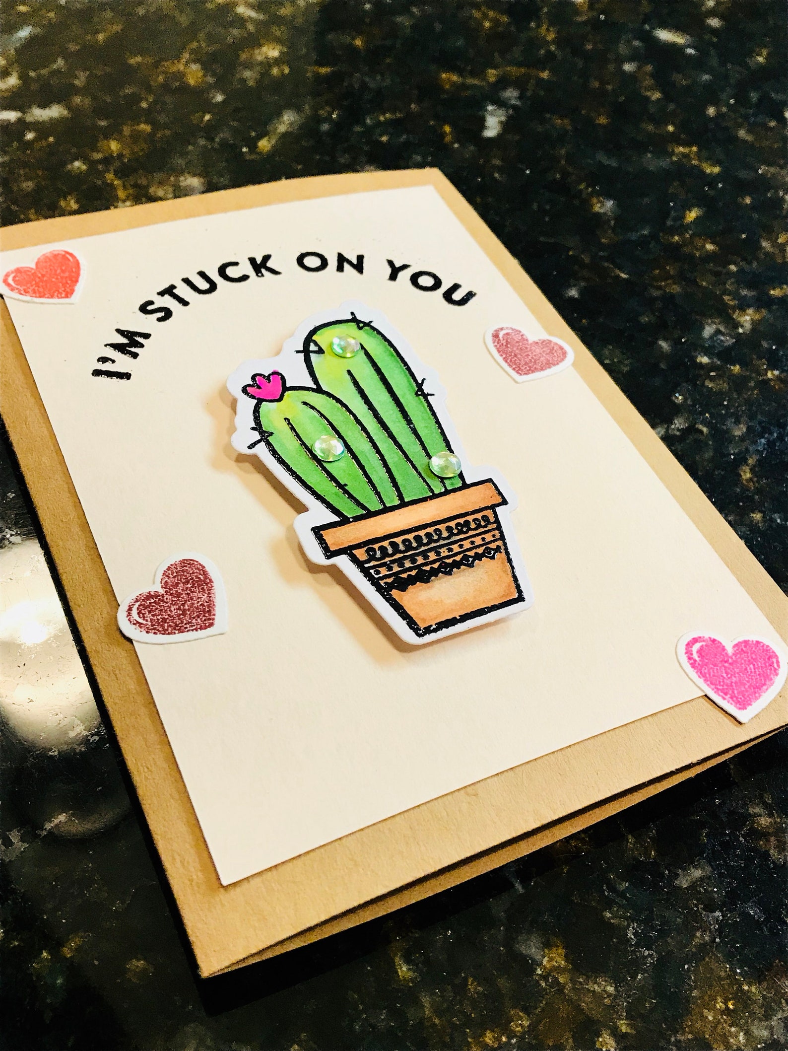 I'm Stuck on You Personalized Cactus Valentine's Day Card - Etsy