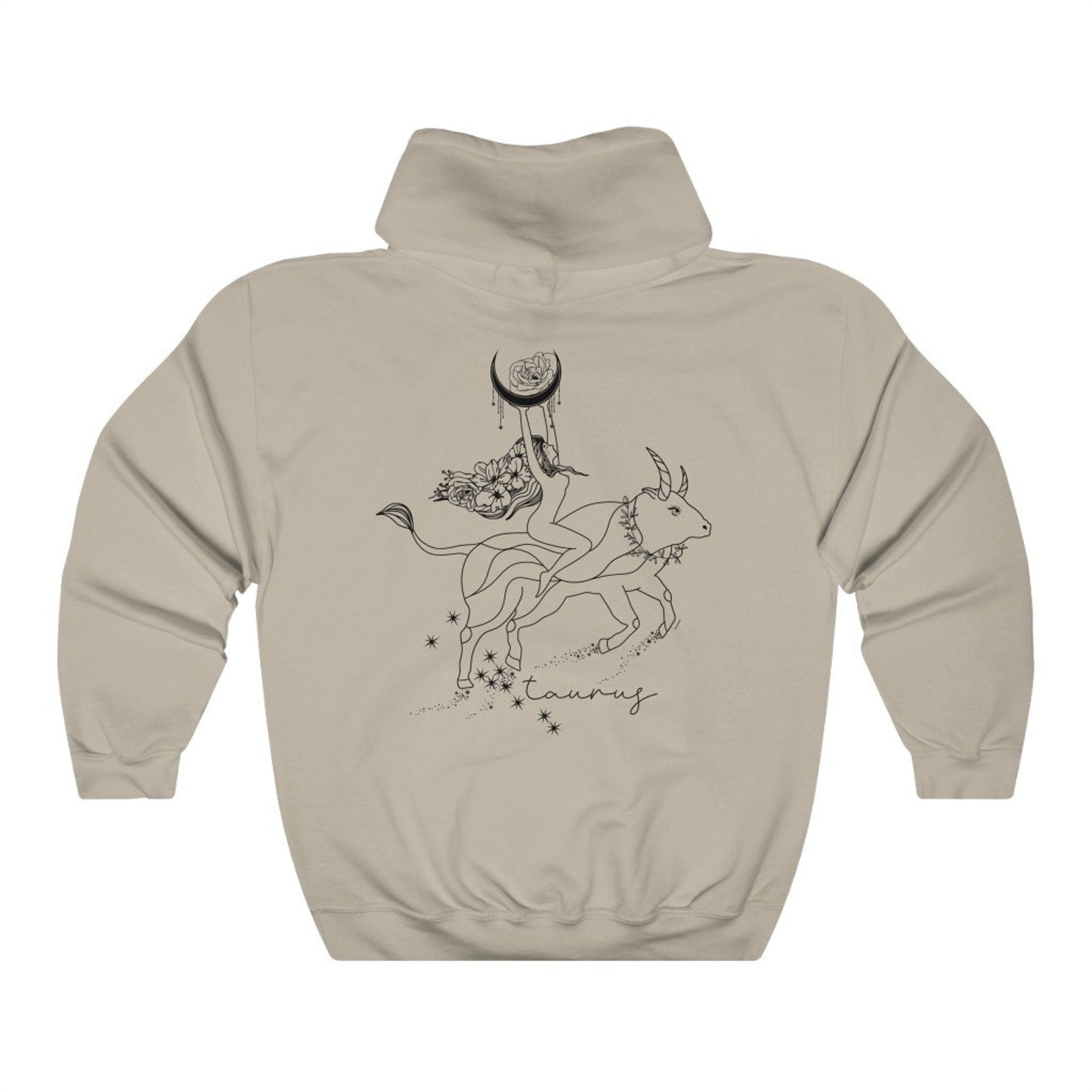 Taurus Hoodie Aesthetic Hoodie Fine Line Botanical Shirt Astrology ...