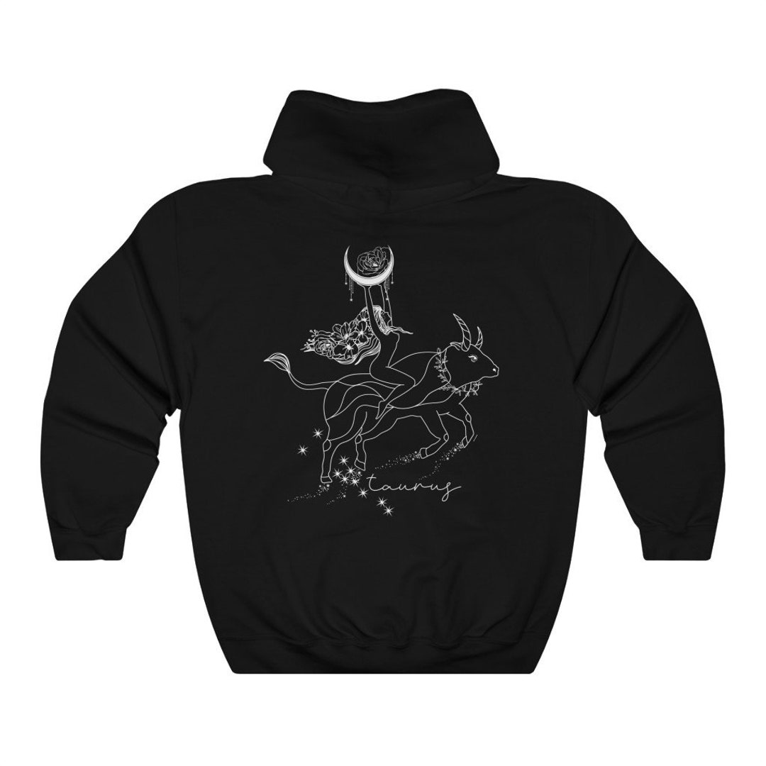 Taurus Hoodie Aesthetic Hoodie Fine Line Botanical Shirt Astrology ...