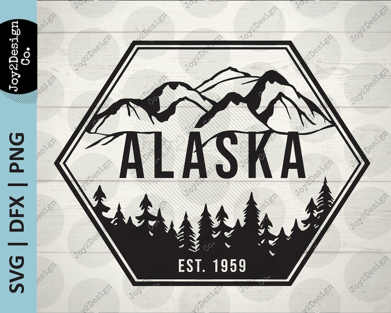 Alaska Svg Alaska Art SVG DFX PNG Alaska Laser Svg - Etsy