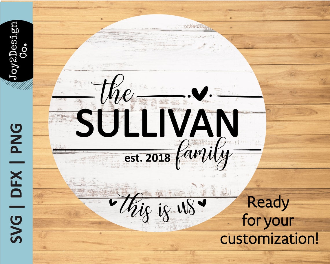 This is Us SVG DFX PNG Round Welcome Sign Established - Etsy