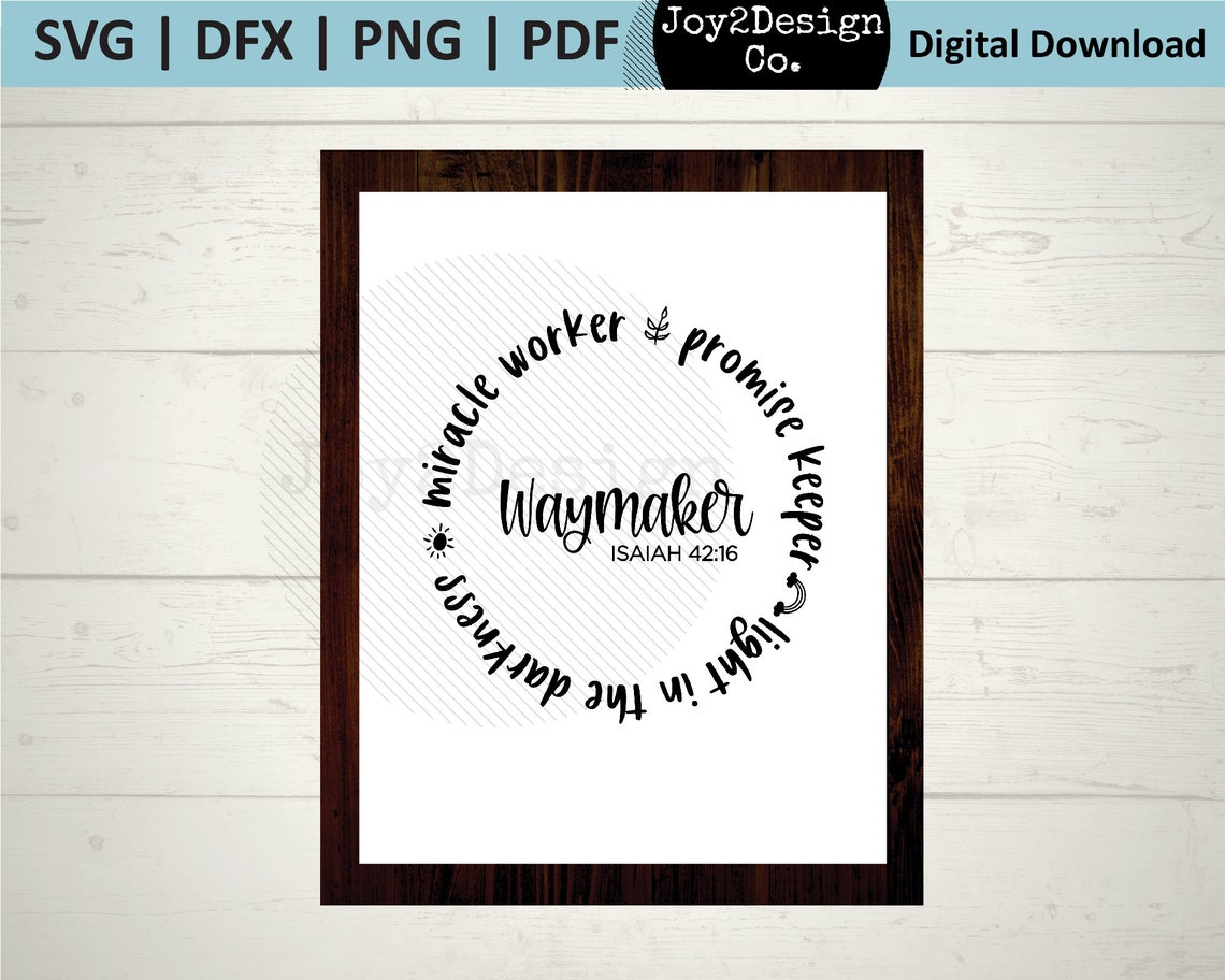 Waymaker SVG Christian Quote Svg / DFX / PNG / Pdf Print - Etsy
