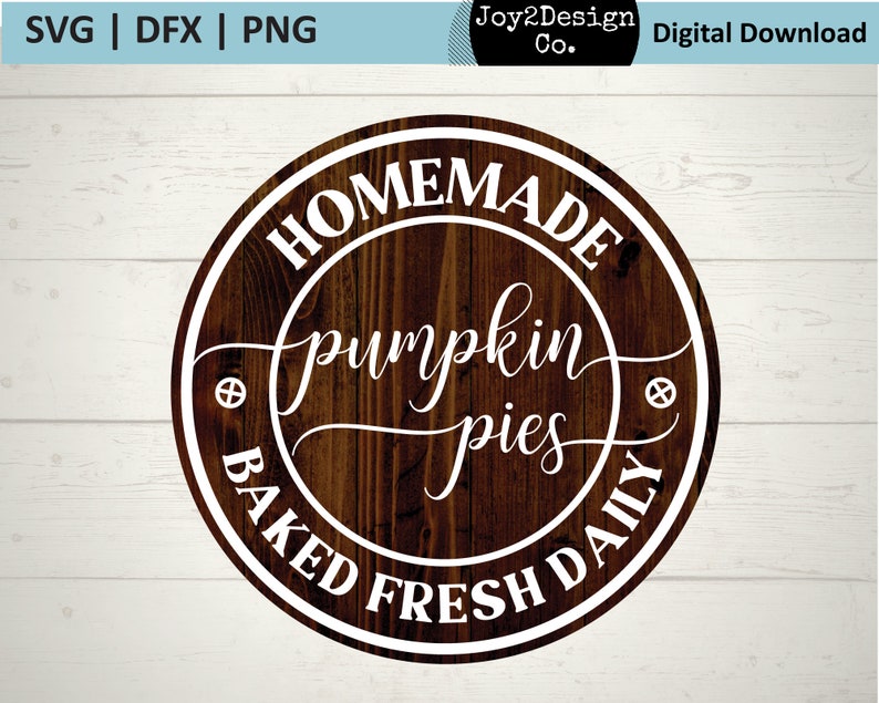 Homemade Pumpkin Pies SVG DFX PNG Vintage Kitchen Decor | Etsy