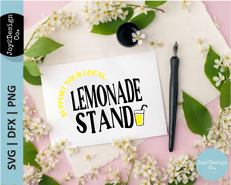 Support Your Local Lemonade Stand SVG DFX PNG Lemonade | Etsy