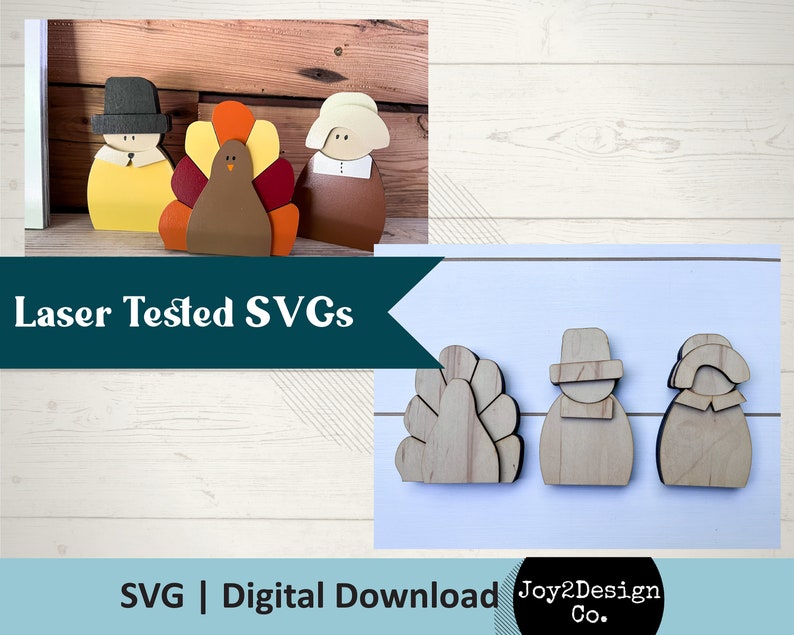 Primitive Thanksgiving SVG Pilgrim SVG Turkey SVG Laser - Etsy