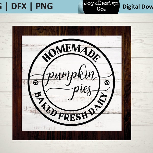 Homemade Pumpkin Pie Svg - Etsy
