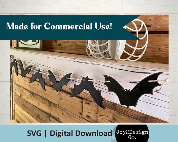 Bat Banner SVG Halloween Bat SVG Halloween Banner Svg - Etsy