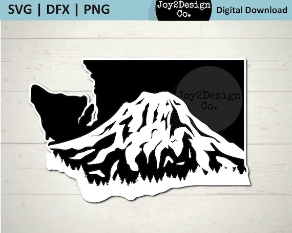 Washington SVG DFX PNG Washington State Svg Mount - Etsy