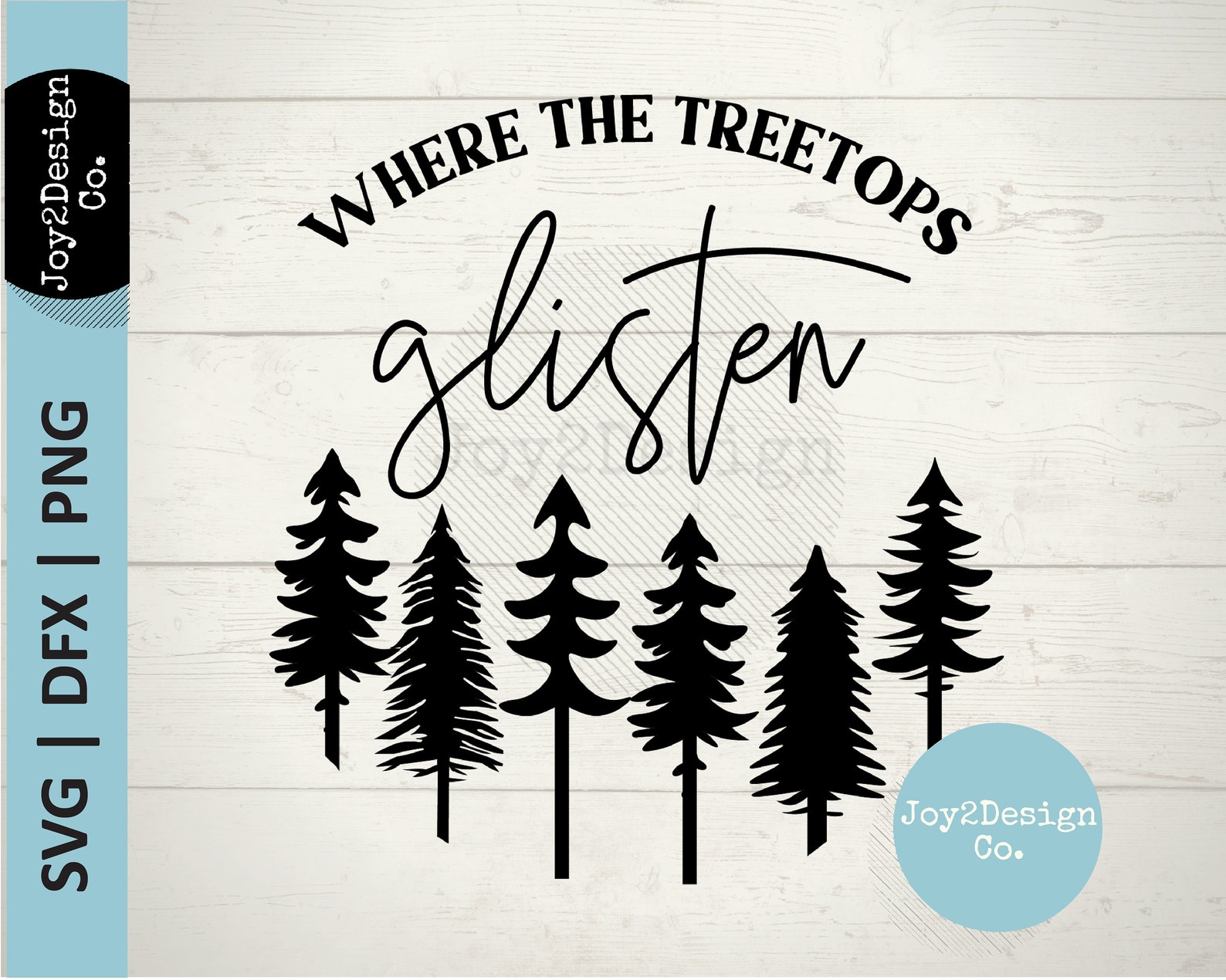 Where the Treetops Glisten SVG DFX PNG Christmas Song | Etsy