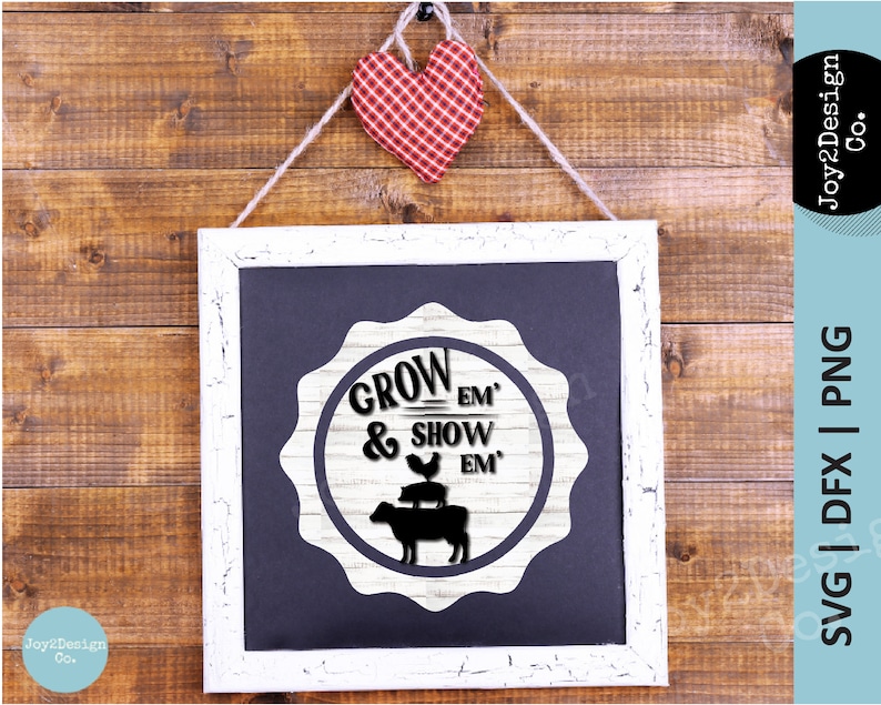 Stock Show SVG DFX PNG Grow Em' and Show Em' - Etsy