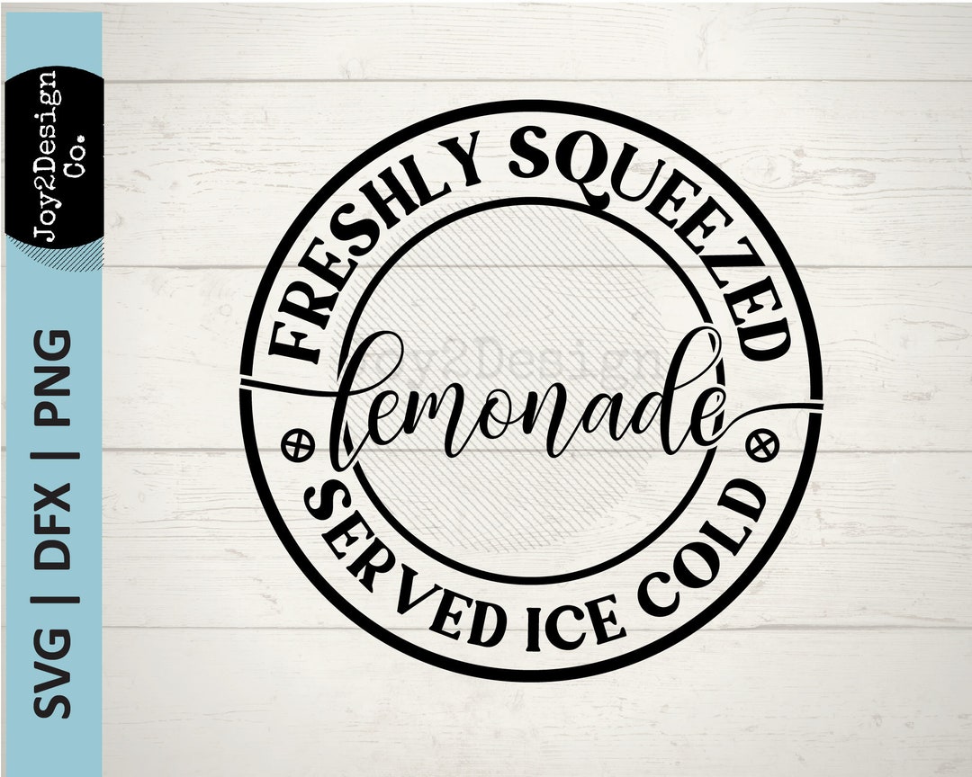 Freshly Squeezed Lemonade SVG | DFX | PNG | Vintage Kitchen Decor Svg ...