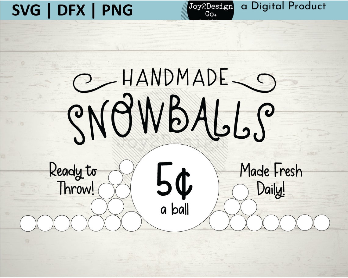 Snowballs for Sale SVG DFX PNG Holiday Svg Winter Svg | Etsy