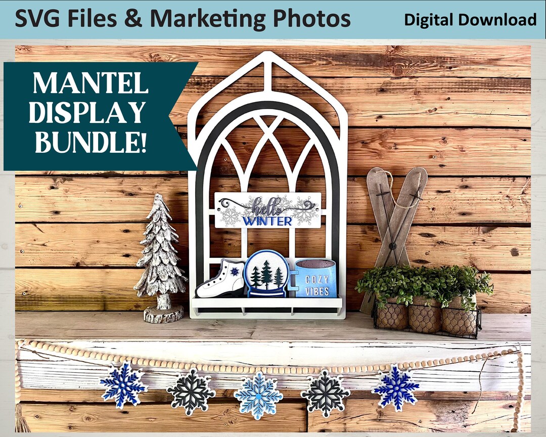 Winter SVG Bundle | Ice Skate Svg | Snowglobe SVG | Snowflake Banner ...
