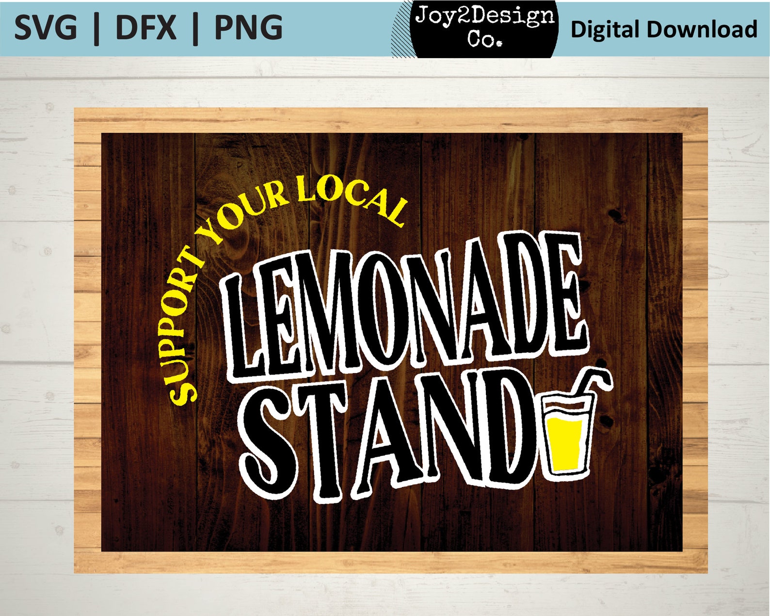 Support Your Local Lemonade Stand SVG DFX PNG Lemonade | Etsy