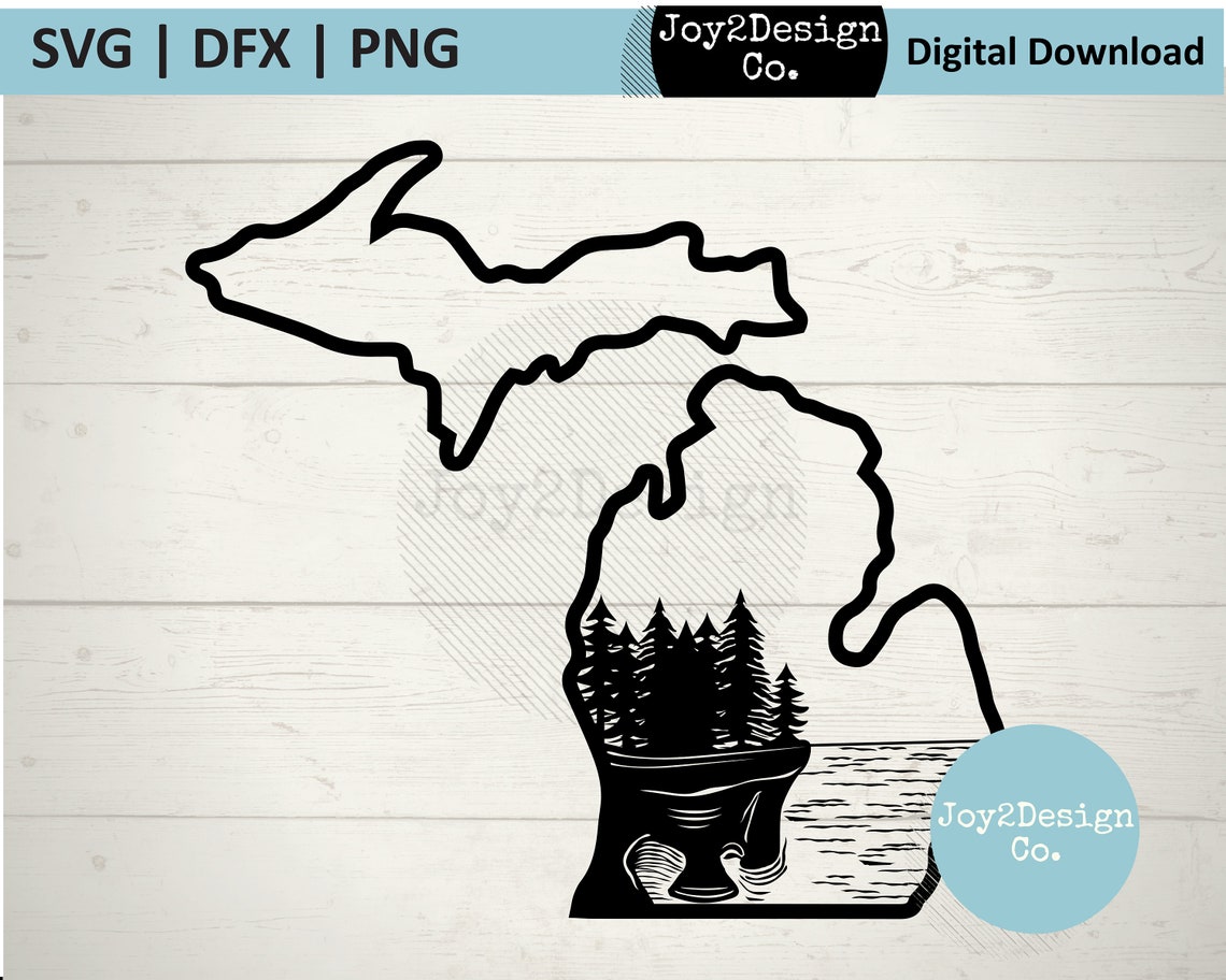 Michigan Svg | Michigan Lakes SVG | DFX | PNG | Michigan Art | Michigan ...