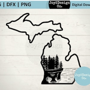 Michigan Svg | Michigan Lakes SVG | DFX | PNG | Michigan Art | Michigan ...