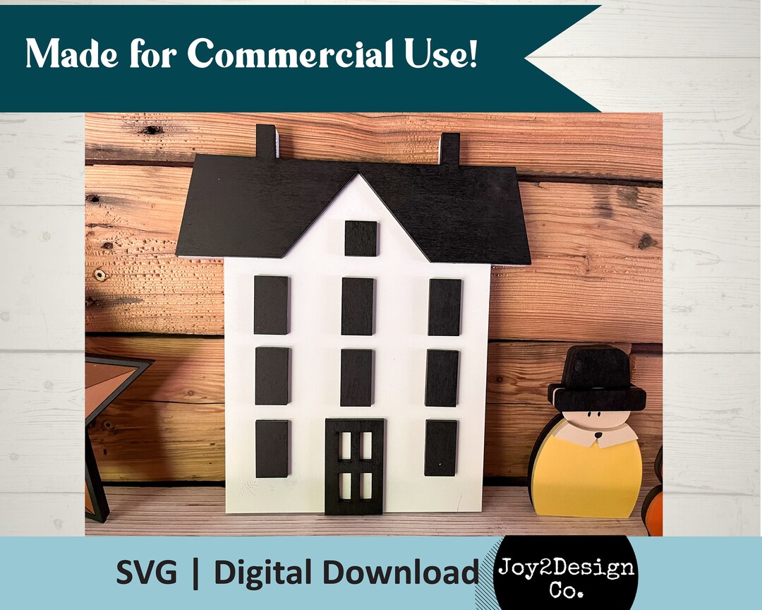 Primitive House SVG | Primitive Fall Decor | Primitive Thanksgiving ...