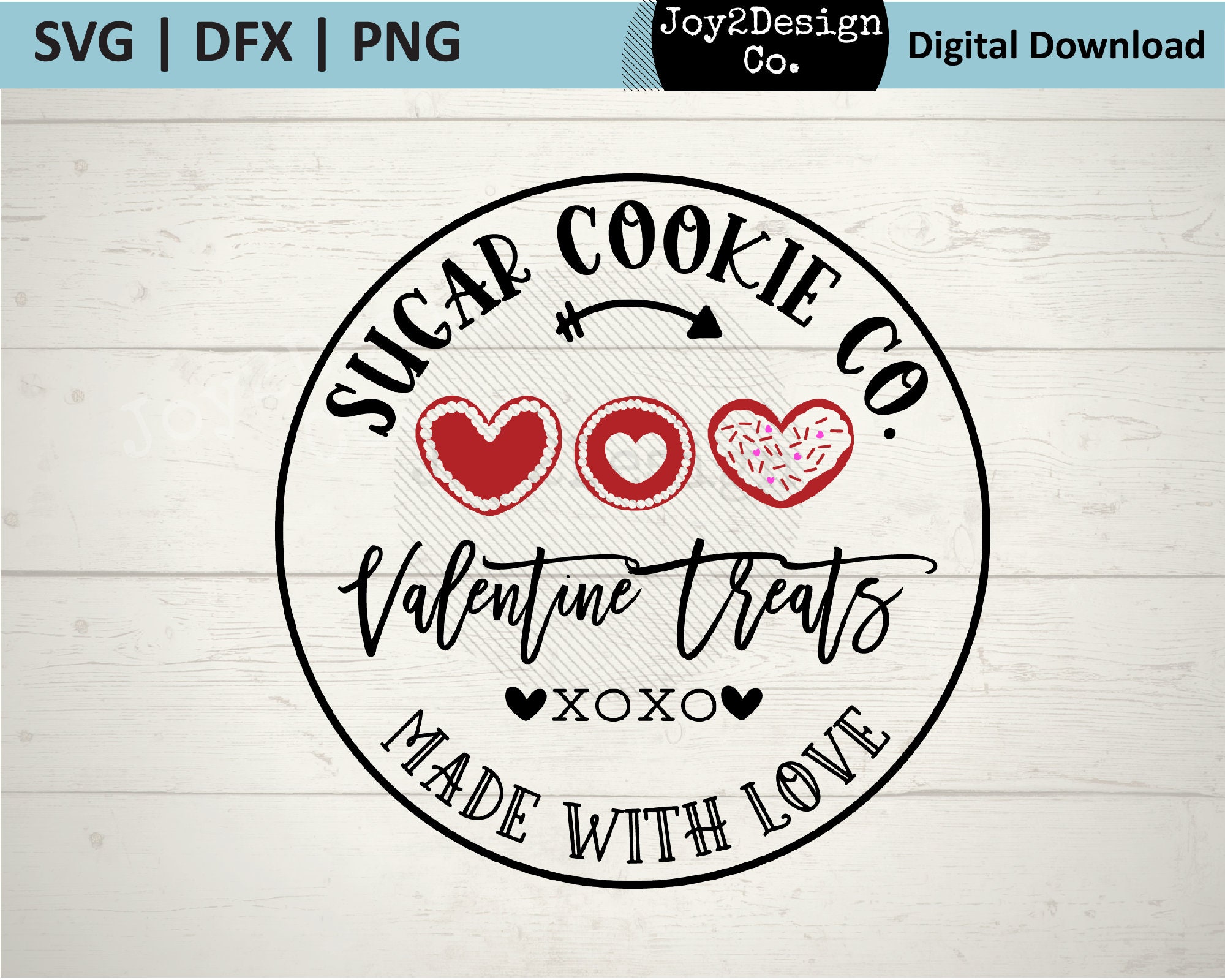 Valentine Treats SVG DFX PNG Sugar Cookie Company Svg - Etsy