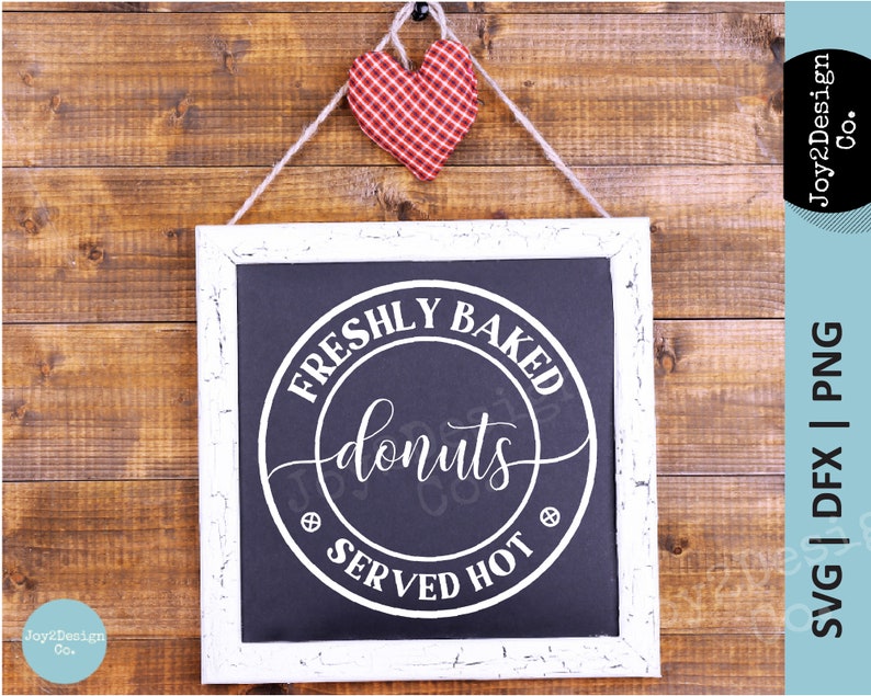 Freshly Baked Donuts SVG DFX PNG Vintage Kitchen Decor | Etsy