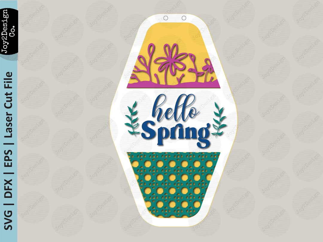 Spring Door Hanger Svg | Laser Svg | EPS | DFX | Entry Sign Svg ...