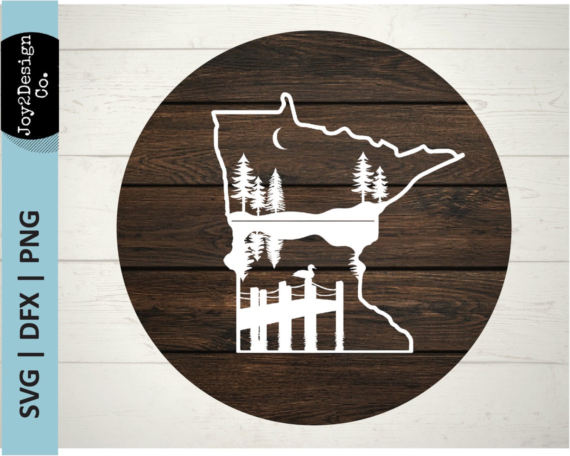 Minnesota Lakes Svg | Minnesota State SVG | DFX | PNG | Minnesota Loon ...