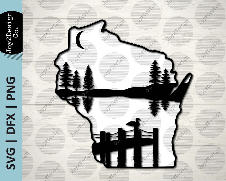Wisconsin Lake Svg Wisconsin State SVG DFX PNG - Etsy