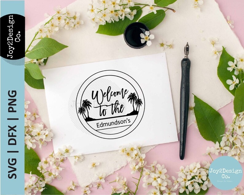Beach Home Welcome Sign SVG DFX PNG Custom Welcome Sign | Etsy