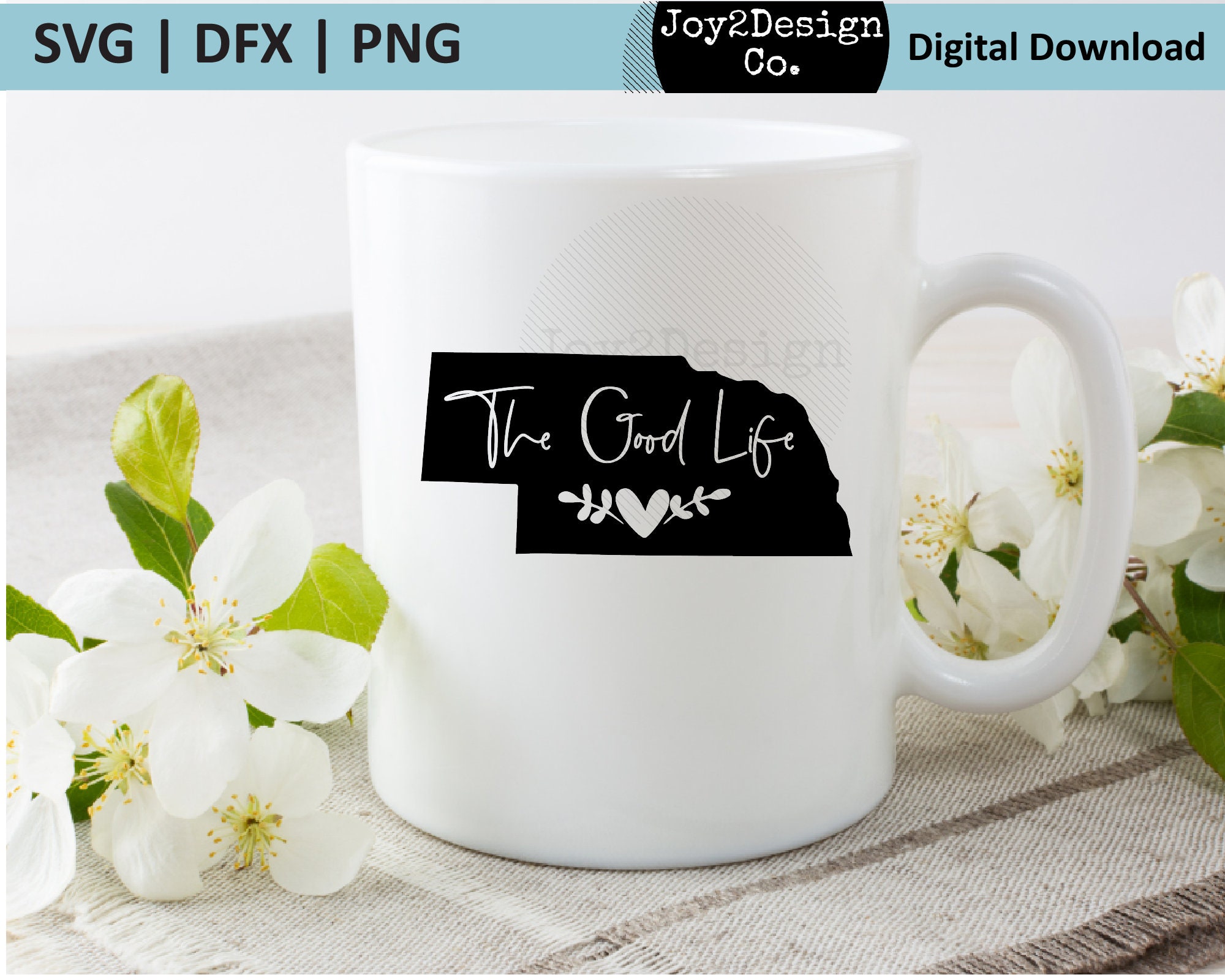The Good Life Svg Nebraska State SVG DFX PNG Cut - Etsy