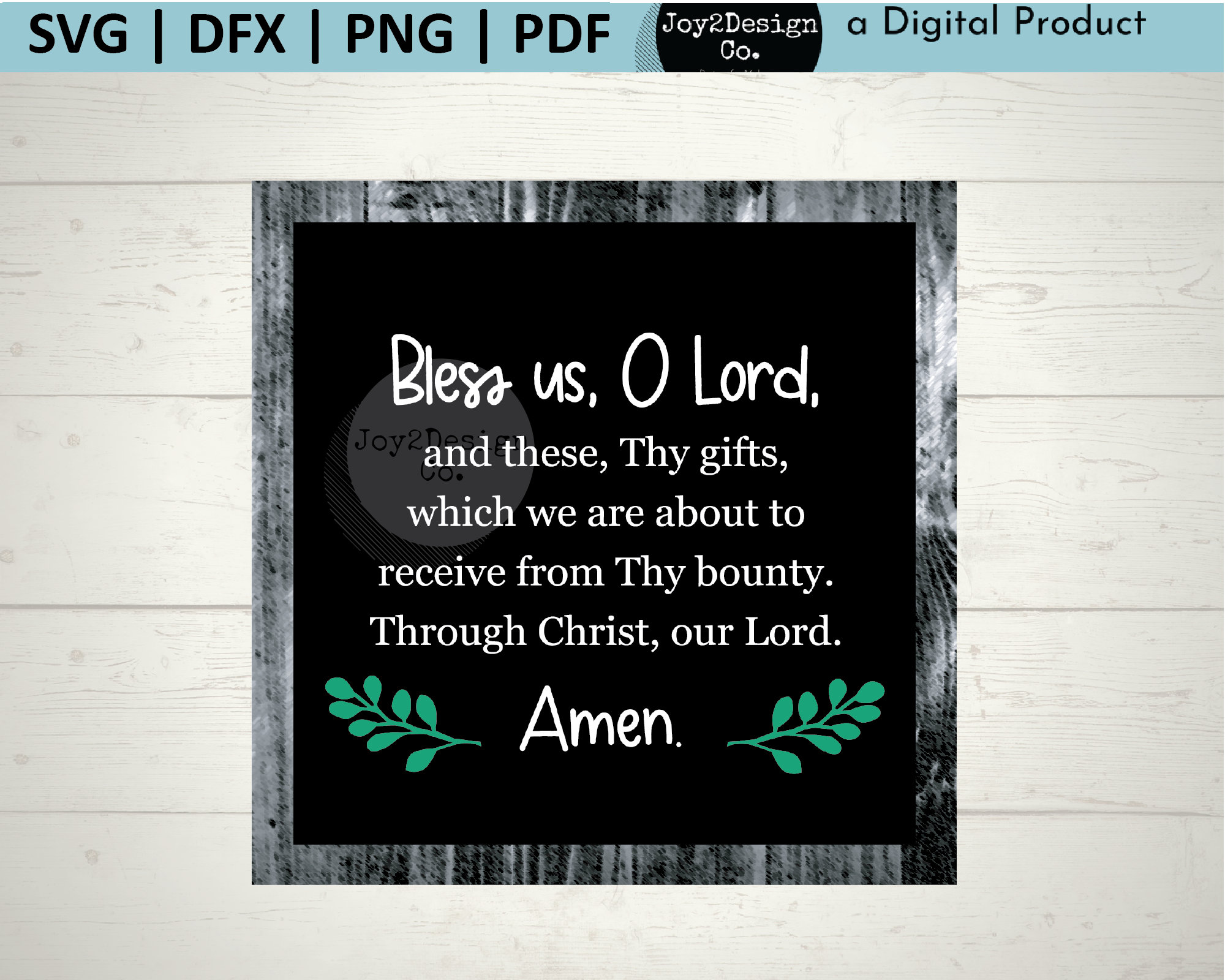 Bless Us O Lord Prayer SVG DFX PNG Dinner Prayer Cut | Etsy