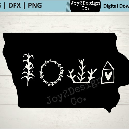 Iowa Svg Iowa State SVG DFX PNG Iowa State Cut File - Etsy