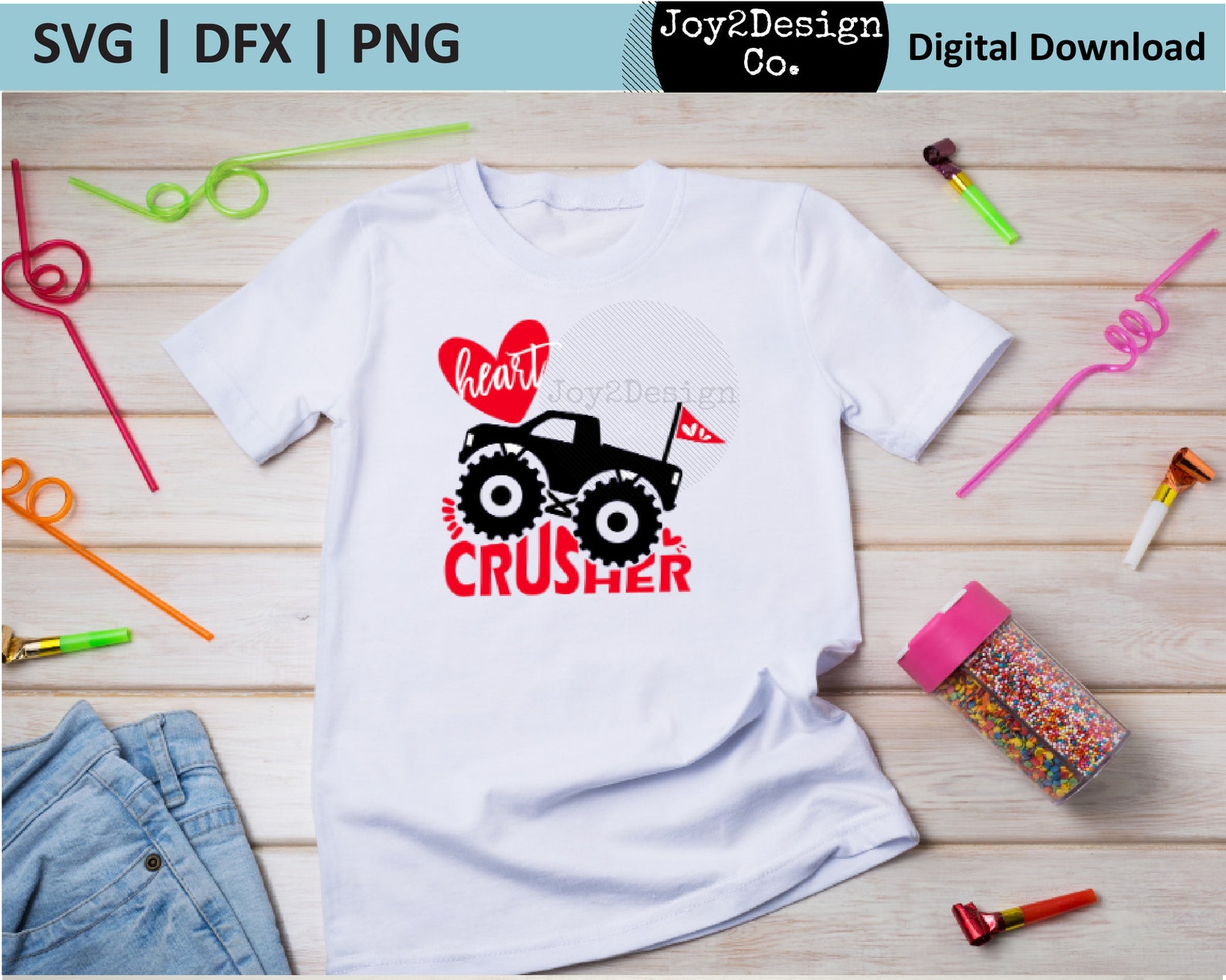 Heart Crusher SVG DFX PNG Boy Valentine Svg Monster - Etsy