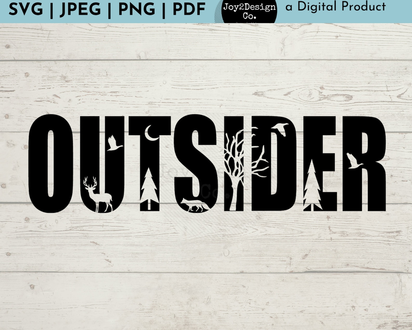 Outsider Svg | Wilderness Cut File | Svg/pdf/png/jpeg - Etsy