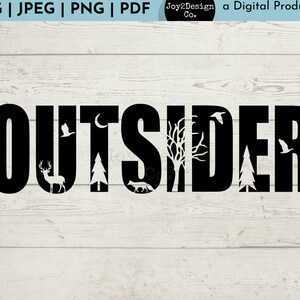 Outsider Svg | Wilderness Cut File | Svg/pdf/png/jpeg - Etsy
